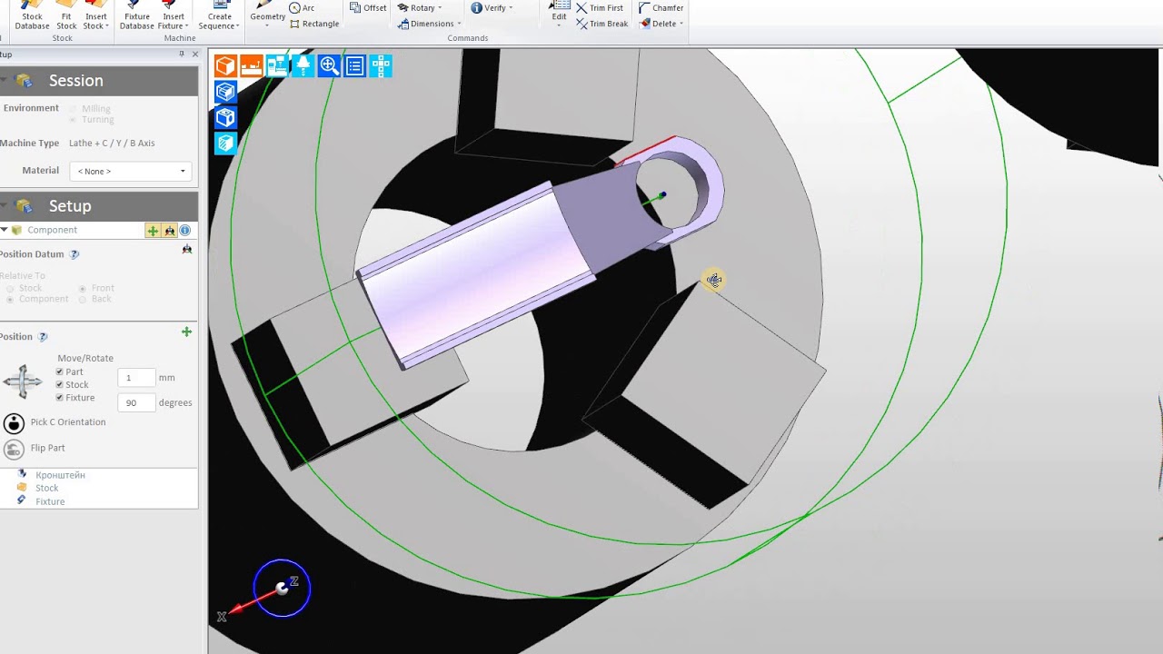 Edgecam 2019R1 - moving and rotating - YouTube