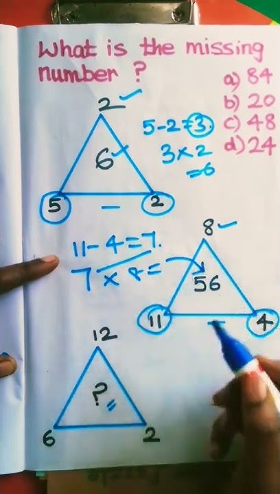 reasoning questions triangle missing number🔴Try this🔴all in one video with examples🔴solve easily ...