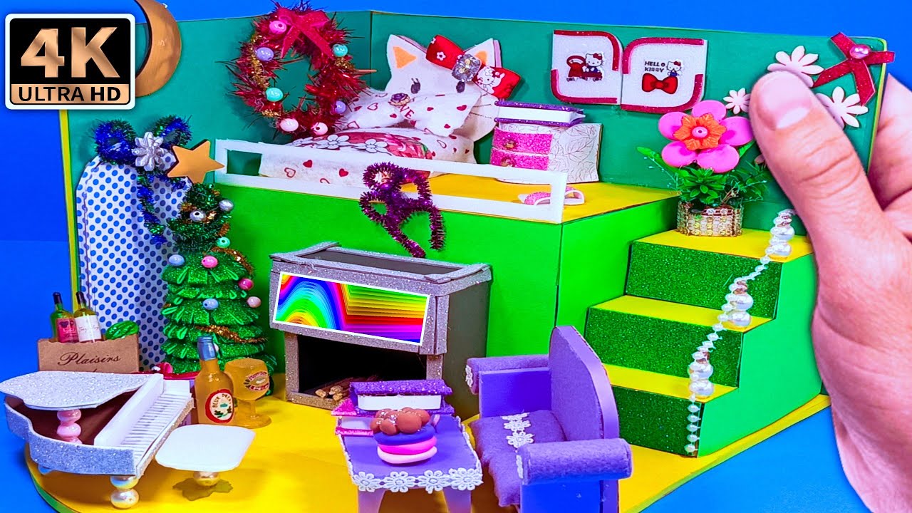 diy miniature house|How to build simple house Christmas cardboard ...