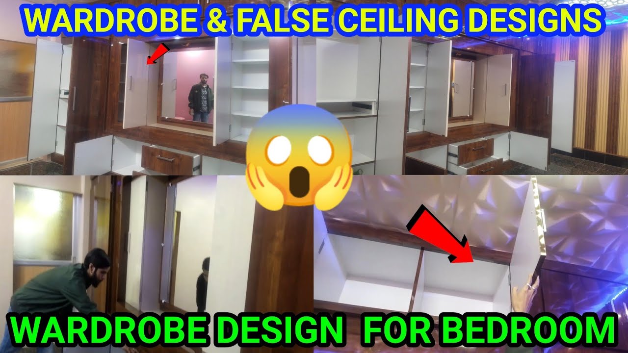 Wardrobe & False Ceiling Designs 😲 Wardrobe Design For Bedroom | - YouTube