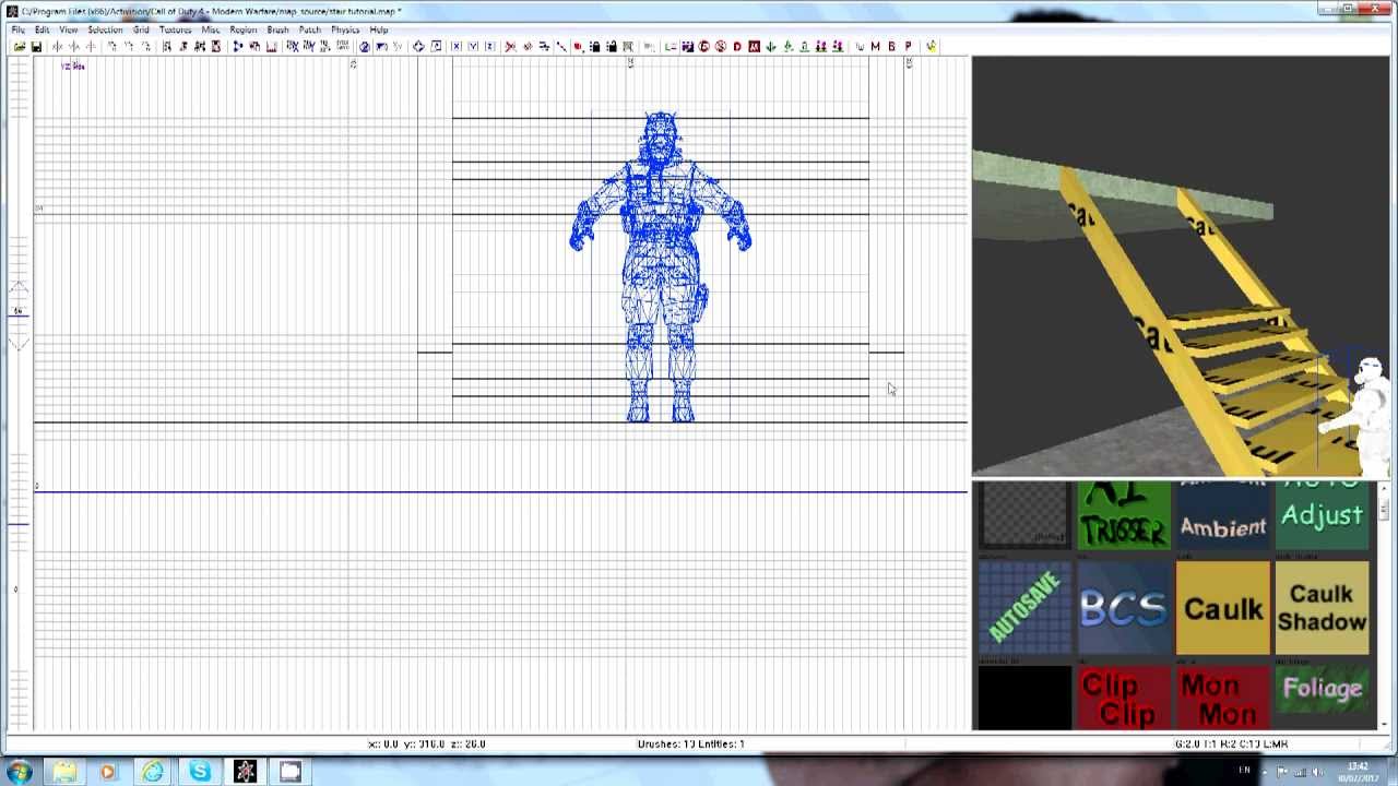 CoD4 Radiant - How to make a set of stairs tutorial - YouTube