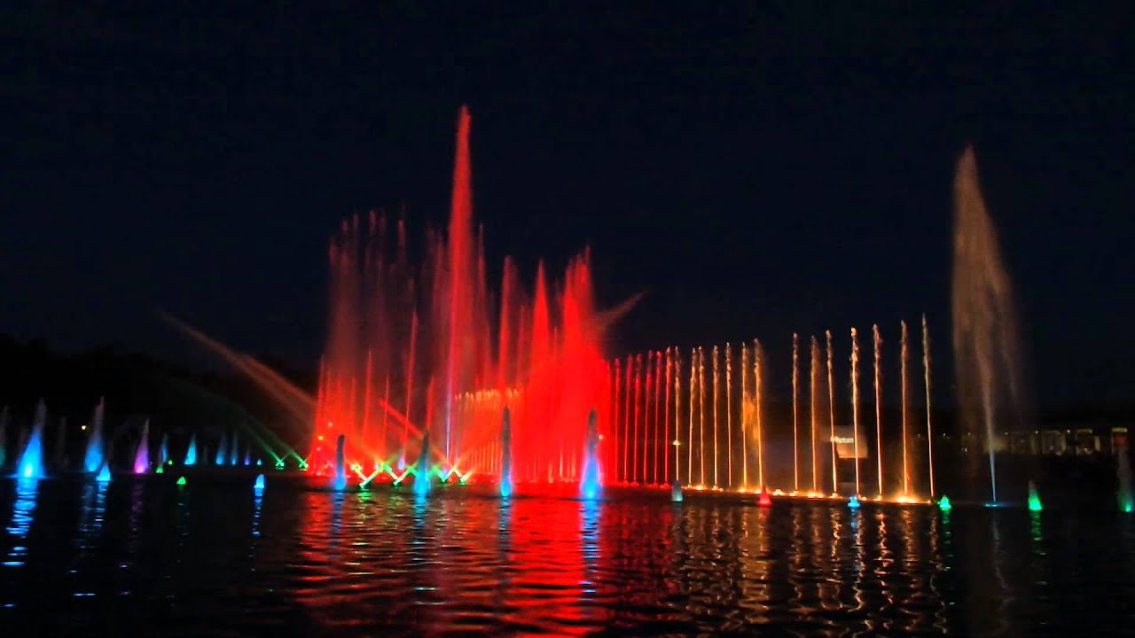 Fontanna Multimedialna Wrocław, fountain, brunnen, fontän - YouTube