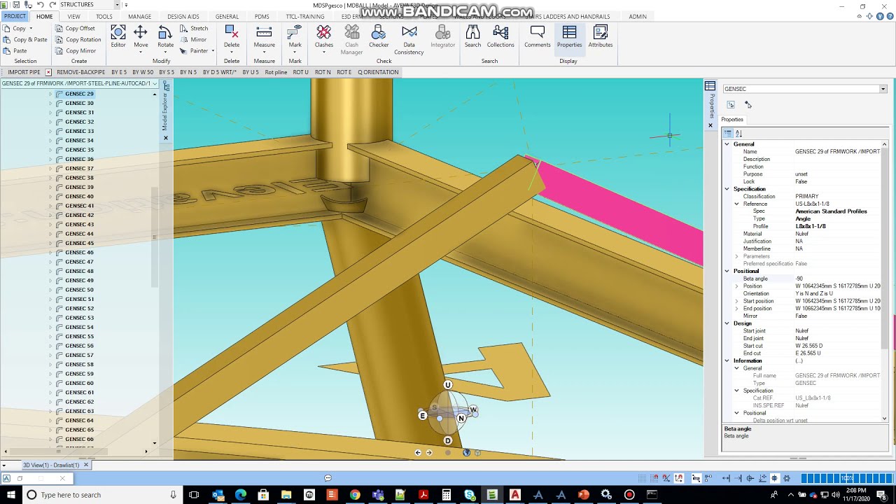 CONVERT AUTOCAD 3D LAYOUT DRAWING TO GENSEC IN AVEVA E3D - YouTube
