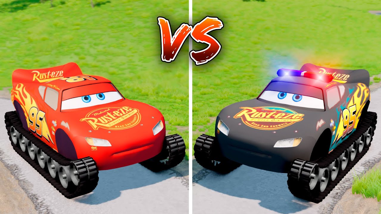 Lightning Mcqueen Police Tank VS Lightning Mcqueen Tank - which is best ...