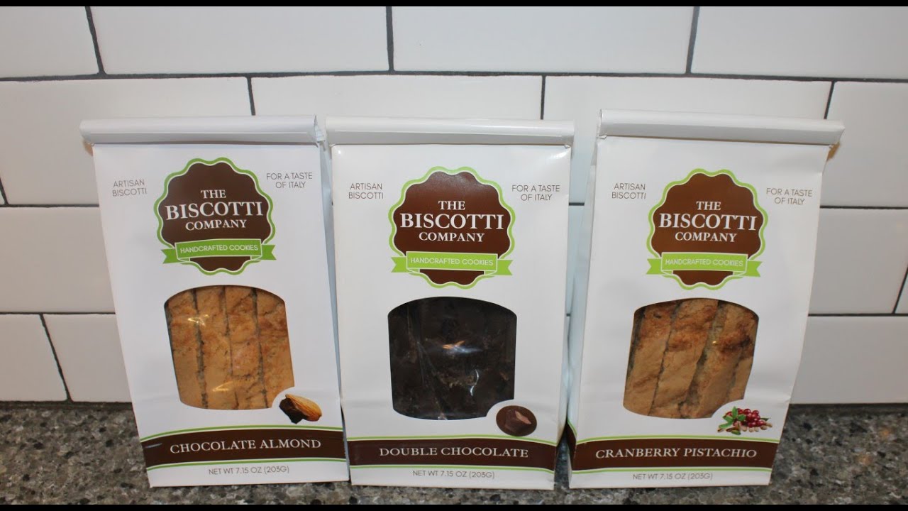 The Biscotti Company Handcrafted Cookies: Chocolate Almond, Double Chocolate & Cranberry ...
