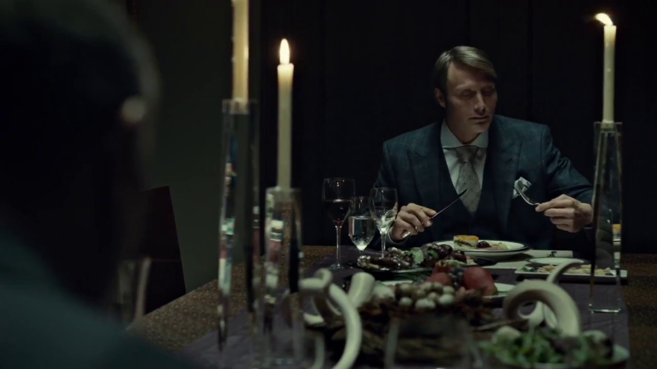 HANNIBAL EATS RABBIT WITH JACK CRAWFORD DINNER SCENE - YouTube