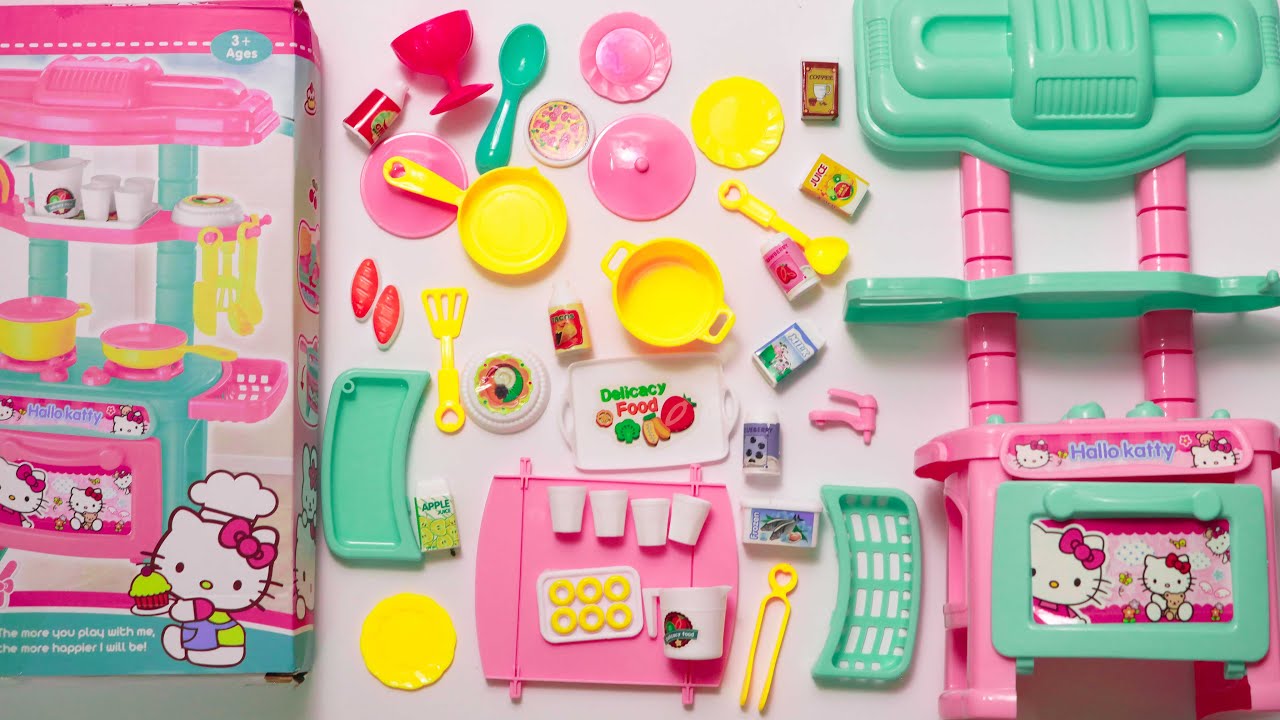 12 Minutes Satisfying with Unboxing Hello Kitty kitchen set ASMR - YouTube