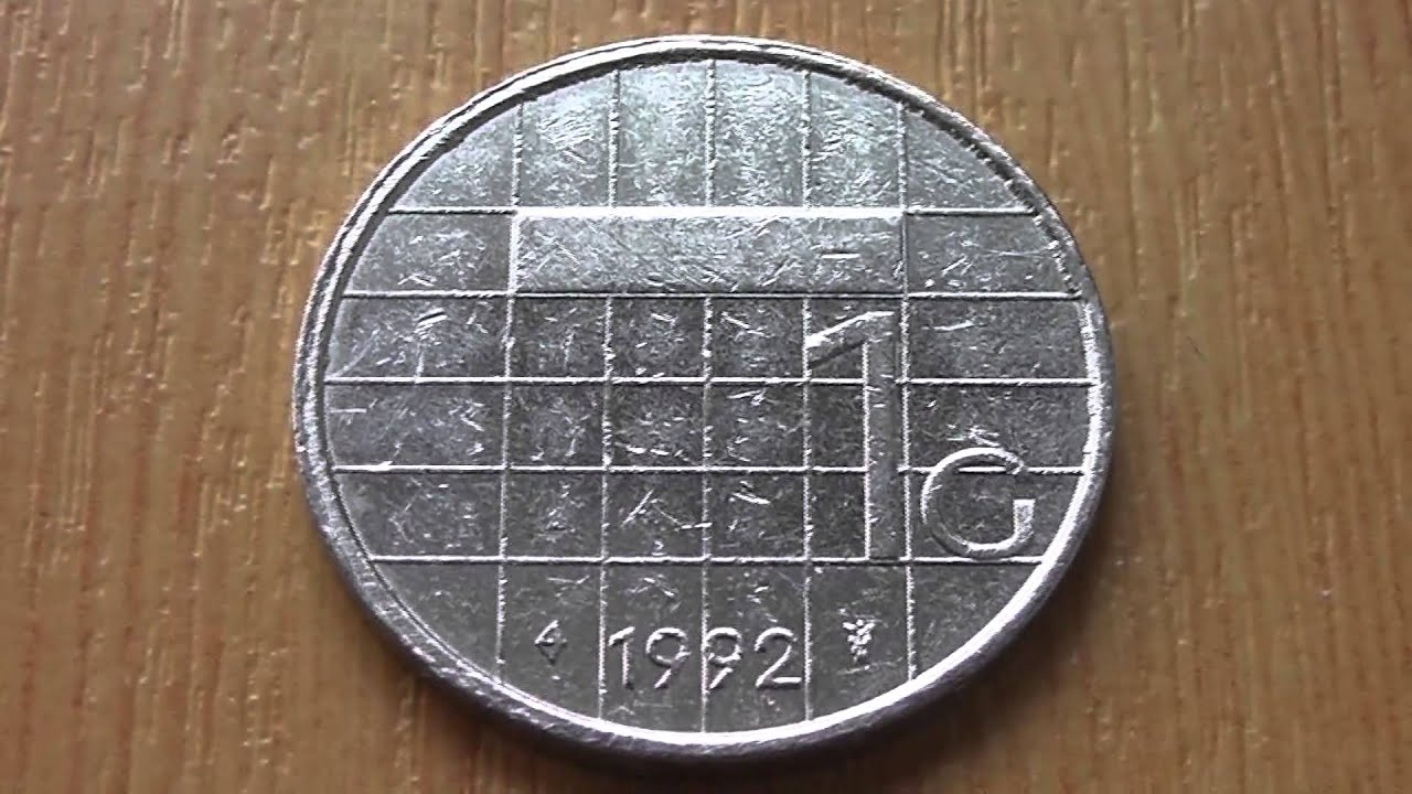 1 guilder - Old coin of the Netherlands from 1992 in HD - YouTube