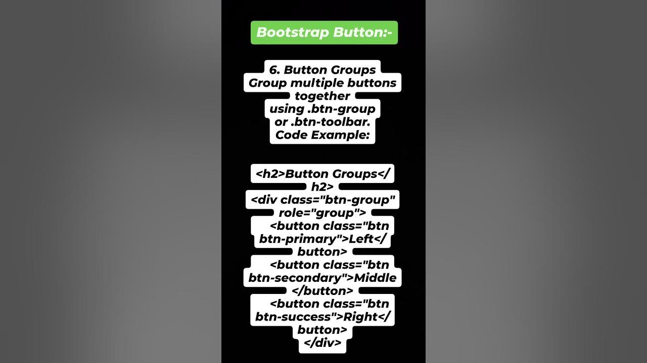 "Create Button Groups in Bootstrap – Combine Multiple Buttons for a ...