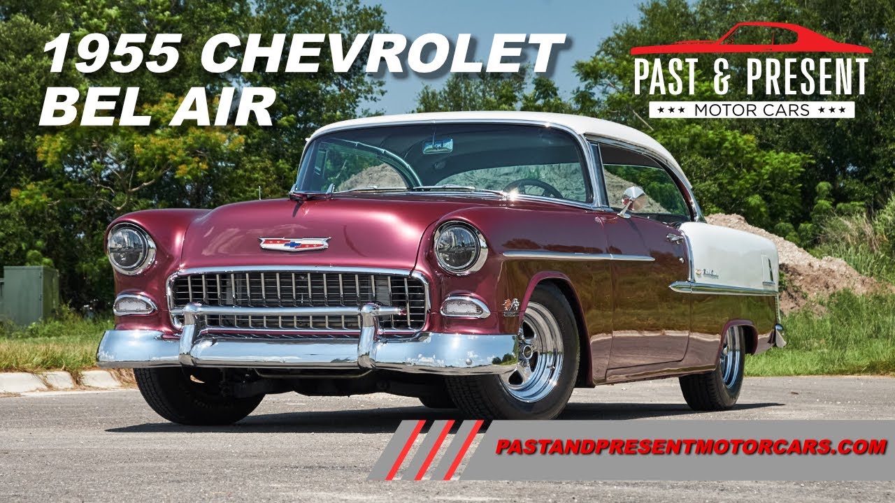 1955 Chevy Bel Air Maroon White Gray Auto HT 047362 - YouTube