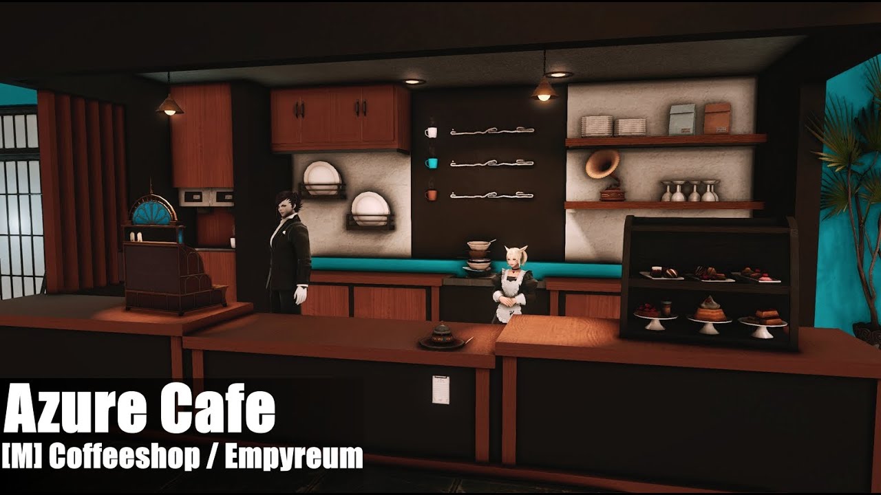 FFXIV Medium House Tour "Azure Cafe", Empyreum/Moogle - YouTube