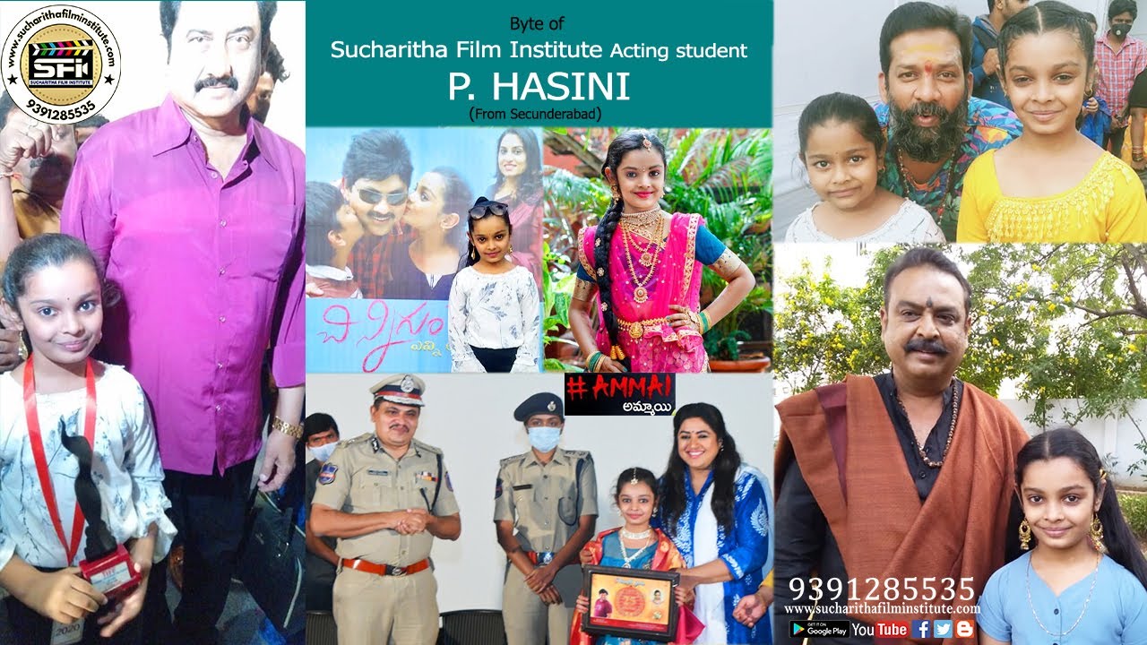 Baby HASINI Acting student Byte on SUCHARITHA FILM INSTITUTE 9391285535 ...