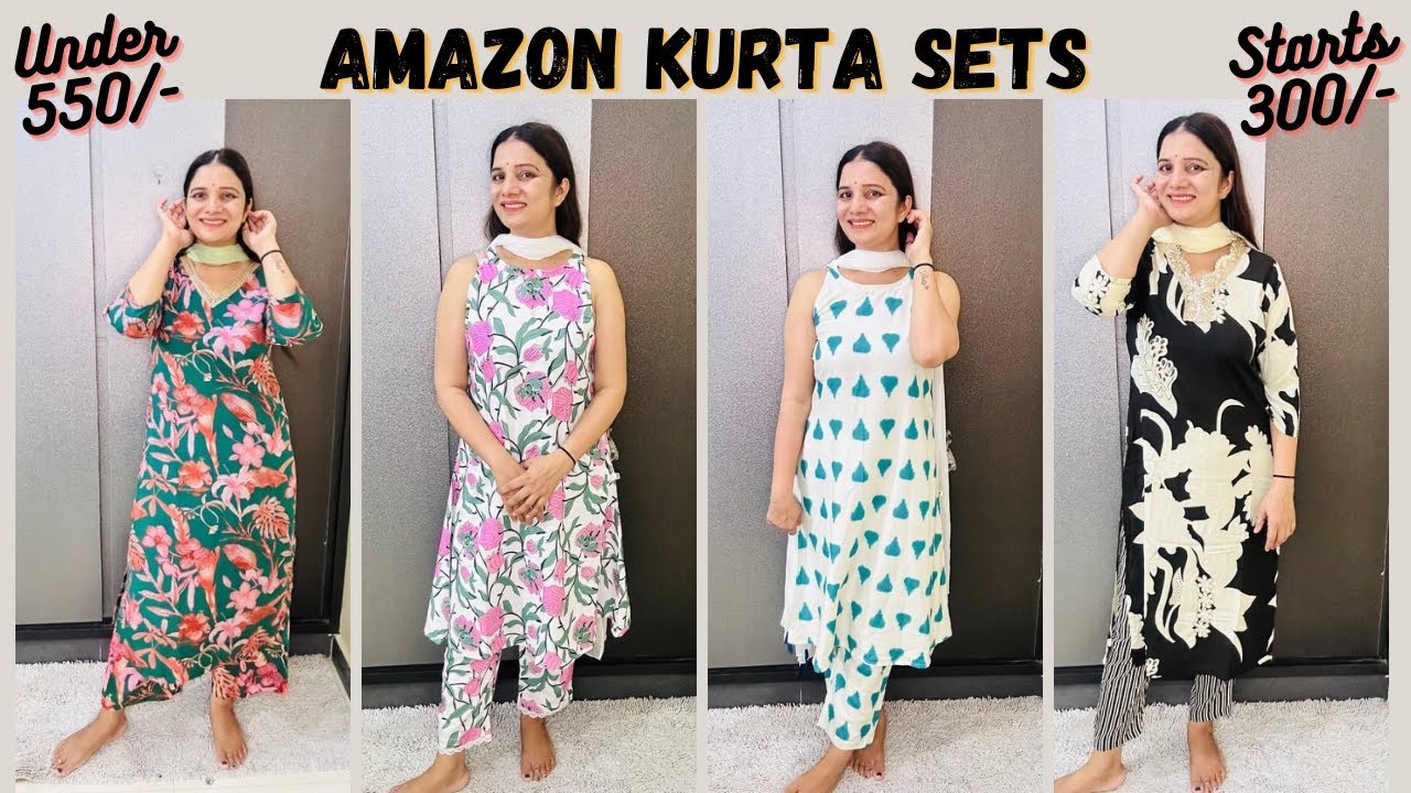 Amazon Kurta Set Haul | Summer Kurta Set Haul from AMAZON Under ₹550 ...