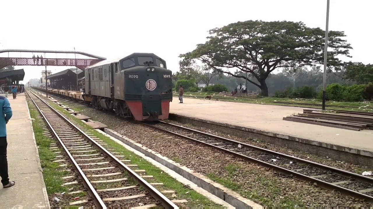 Empty Container carrier train in Bangladesh !!! - YouTube