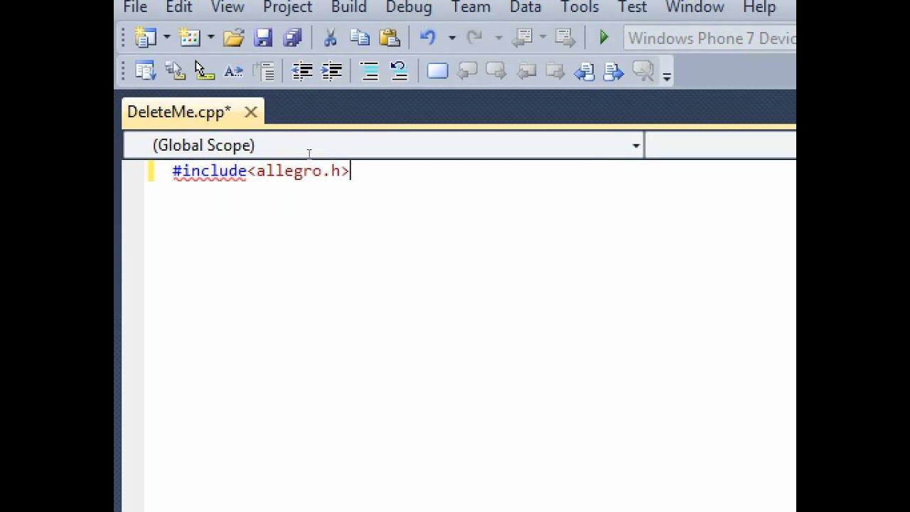 Setting up Allegro with Visual Studio on a DIT Kevin St Lab Computer ...