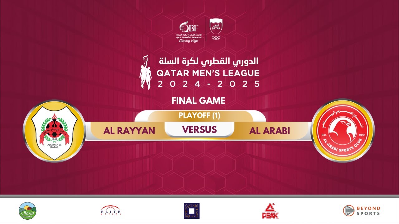 FINAL GAME PLAYOFF (1) AL RAYYAN vs AL ARABI QATAR MEN'S LEAGUE 2024 ...