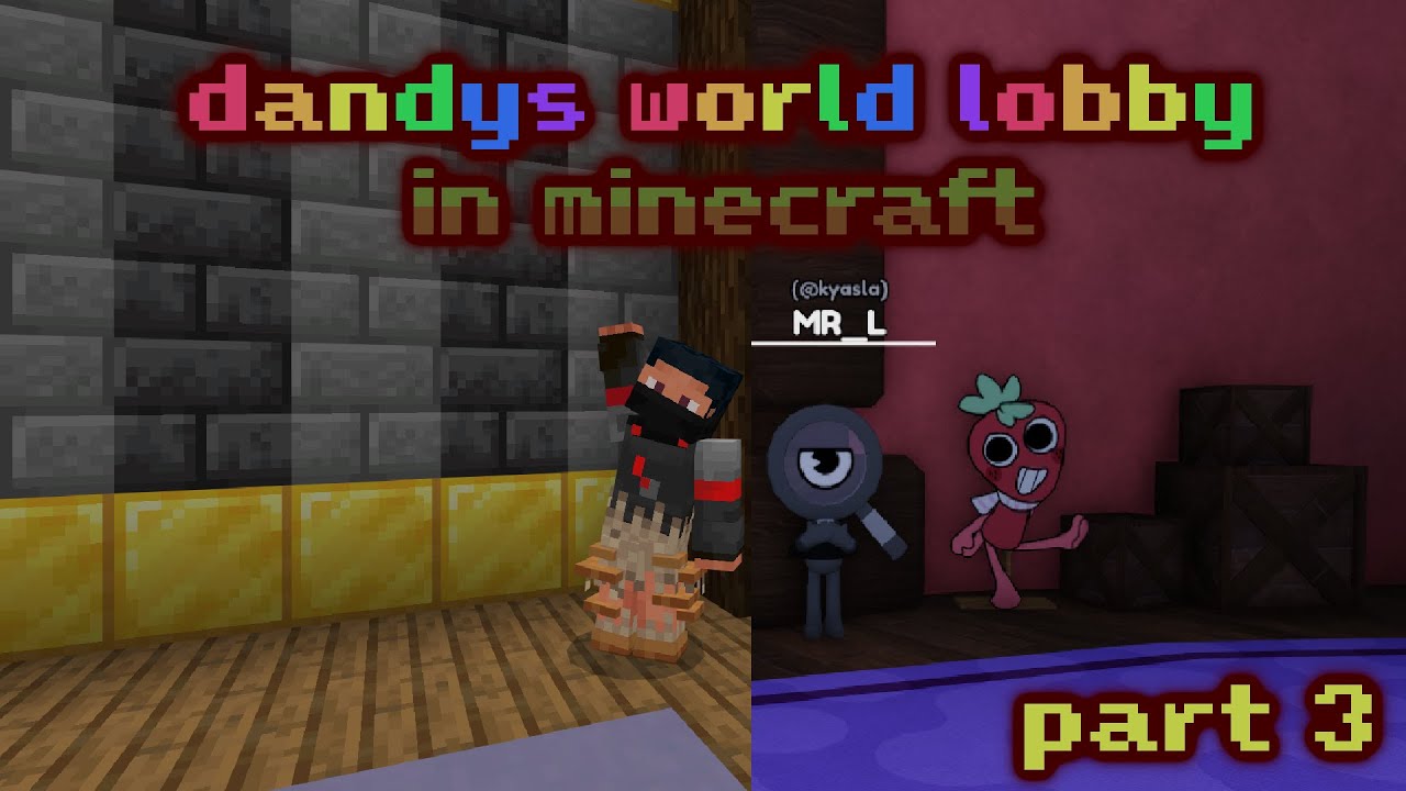 building the dandys world lobby in minecraft part 3! - YouTube