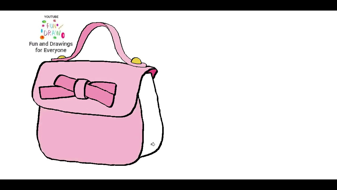 How to draw a handbag - YouTube