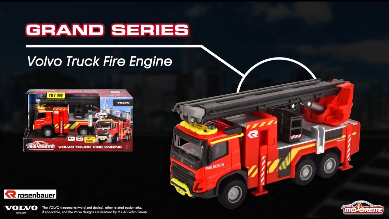 Majorette Grand Series - Volvo Truck Fire Engine - YouTube