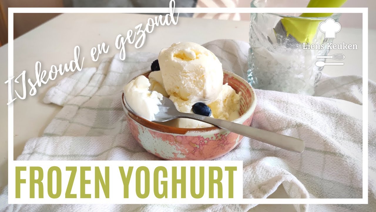 Yoghurt ijs met ijsmachine | FROZEN YOGHURT | 2 ingrediënten - YouTube