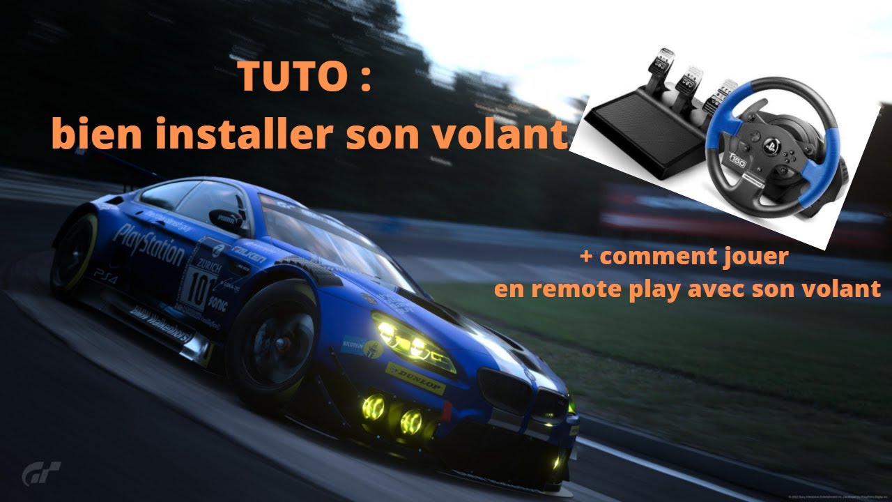 tuto bien installer son volant et jouer avec en remote play - YouTube