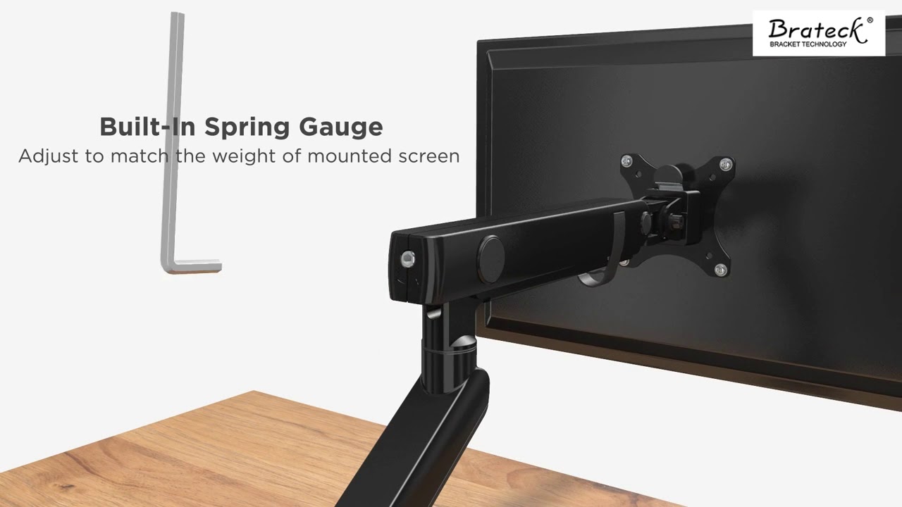 Single Monitor Aluminum Slim Mechanical Spring Monitor Arm Features ...