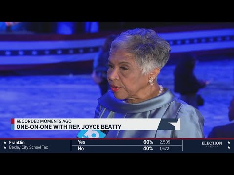 Joyce Beatty talks after being projected winner of US House District 3 ...