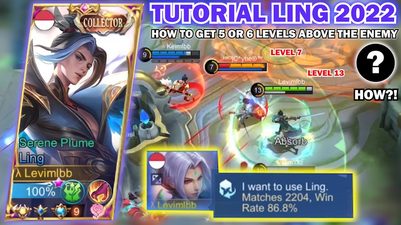 TUTORIAL LING 2022 RAHASIA LING LEVIMLBB FAST FARMING ROTATION | LING ...