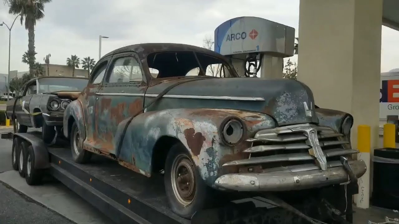 1946 Chevy Coupe parting out 1964 Chevy Impala | For Sale. - YouTube