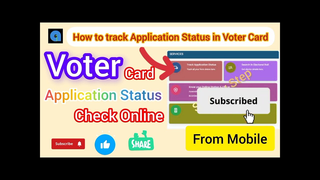 How to track application status in voter card | Voter Card status check ...