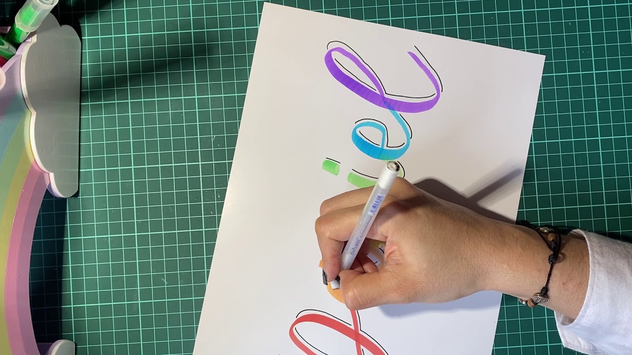 Cómo dibujar el nombre Daniel en Lettering - YouTube