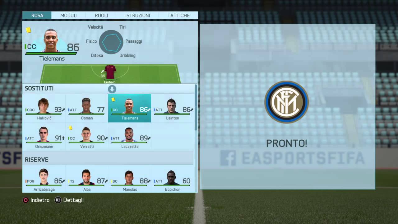 FIFA 16 - Carriera AS Roma [ITA] - Livello Leggenda - YouTube