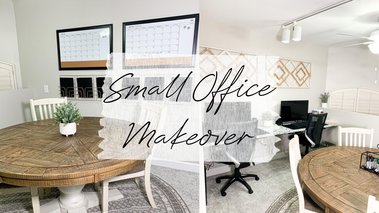 SMALL OFFICE MAKEOVER! - YouTube