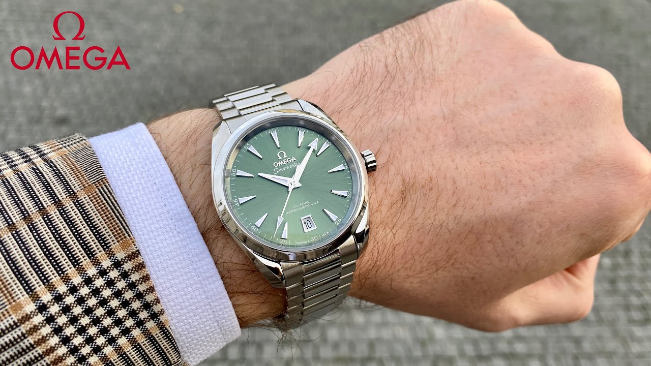 Omega Seamaster Aqua Terra Shades 38 mm green - YouTube