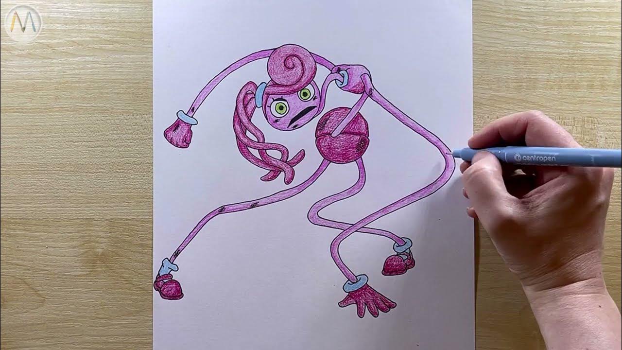 Как нарисовать Поппи Плейтайм Мама длинные ноги / Drawing Poppy ...