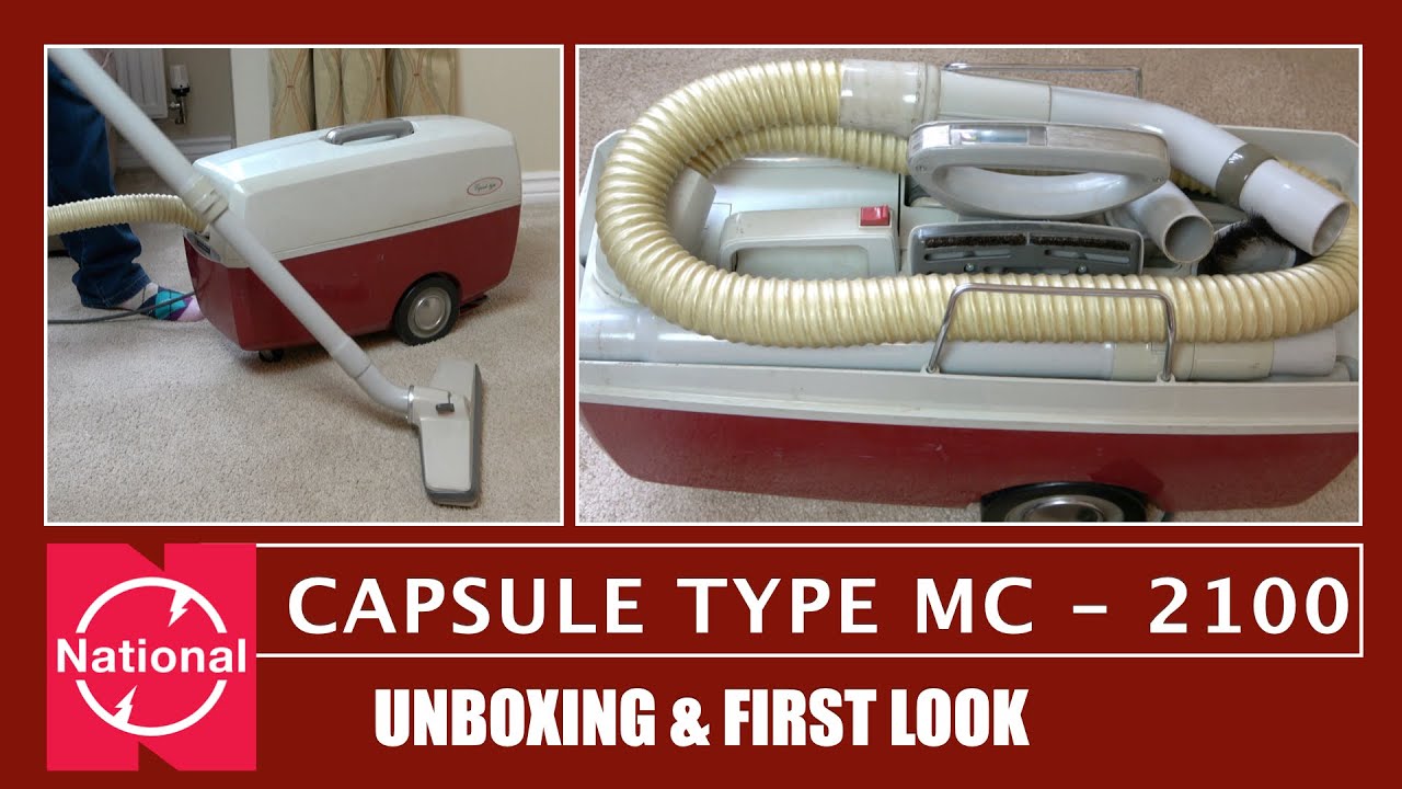 Vintage National Capsule Type MC-2100 Bagless Vacuum Cleaner First Look ...