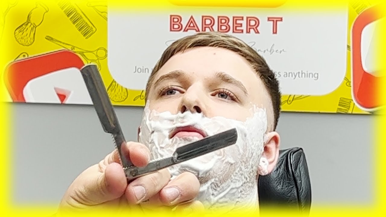 17 Years boy Razor blade shave - YouTube
