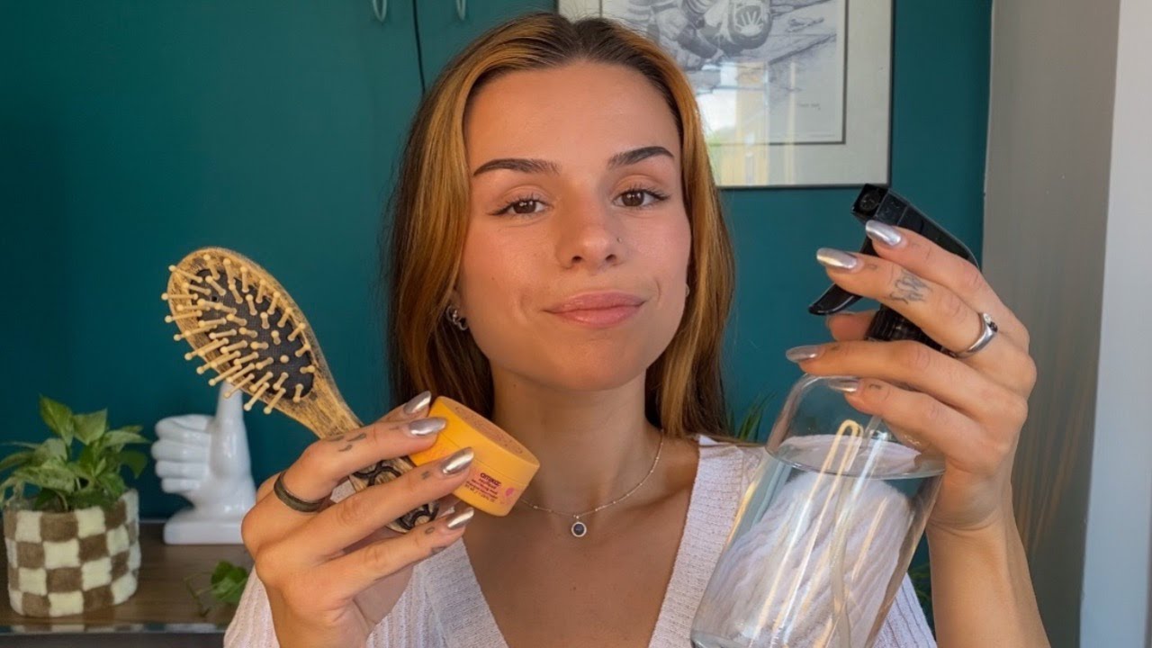 ASMR friend freshens up your hair 🌼 (layered sounds, brushing, massage ...
