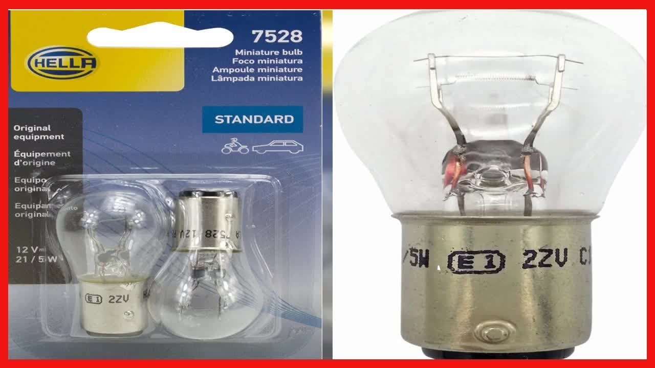 Hella 7528TB Bulb 7528 12V 21/5W Bay15D S8 (2) - YouTube