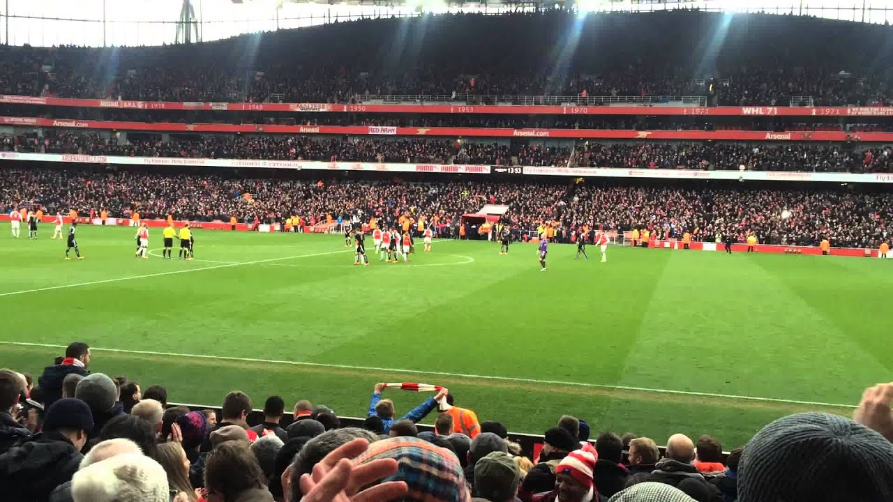 Arsenal fans at Emirates Stadium - YouTube