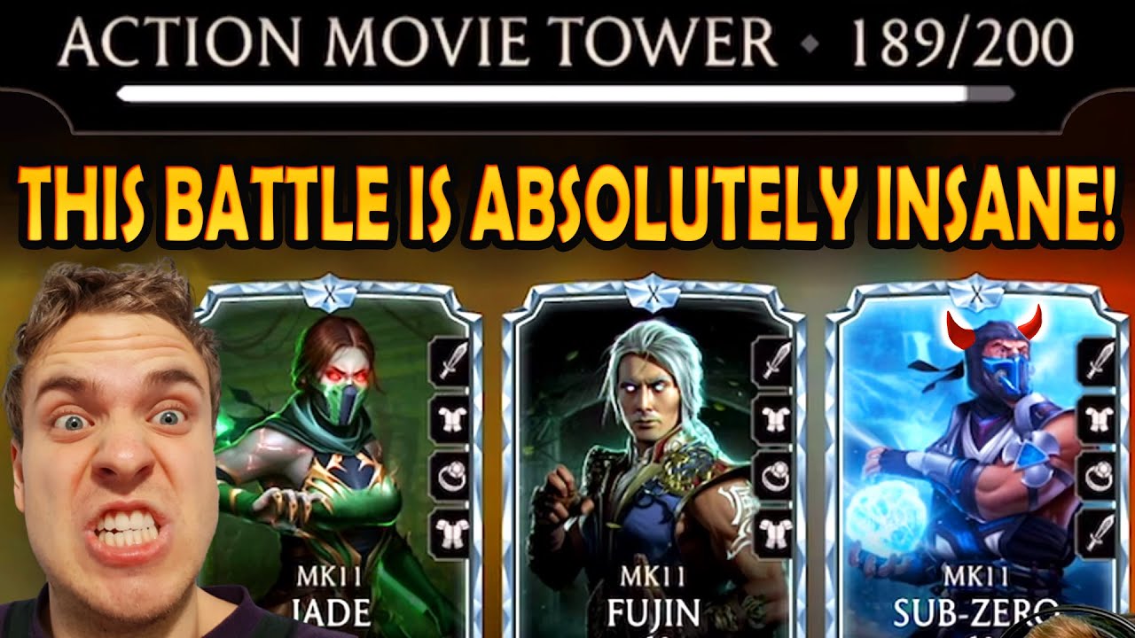 MK Mobile. Fatal Action Movie Tower Battle 189 Made Me INSANE. I Hate MK11 Sub-Zero... - YouTube