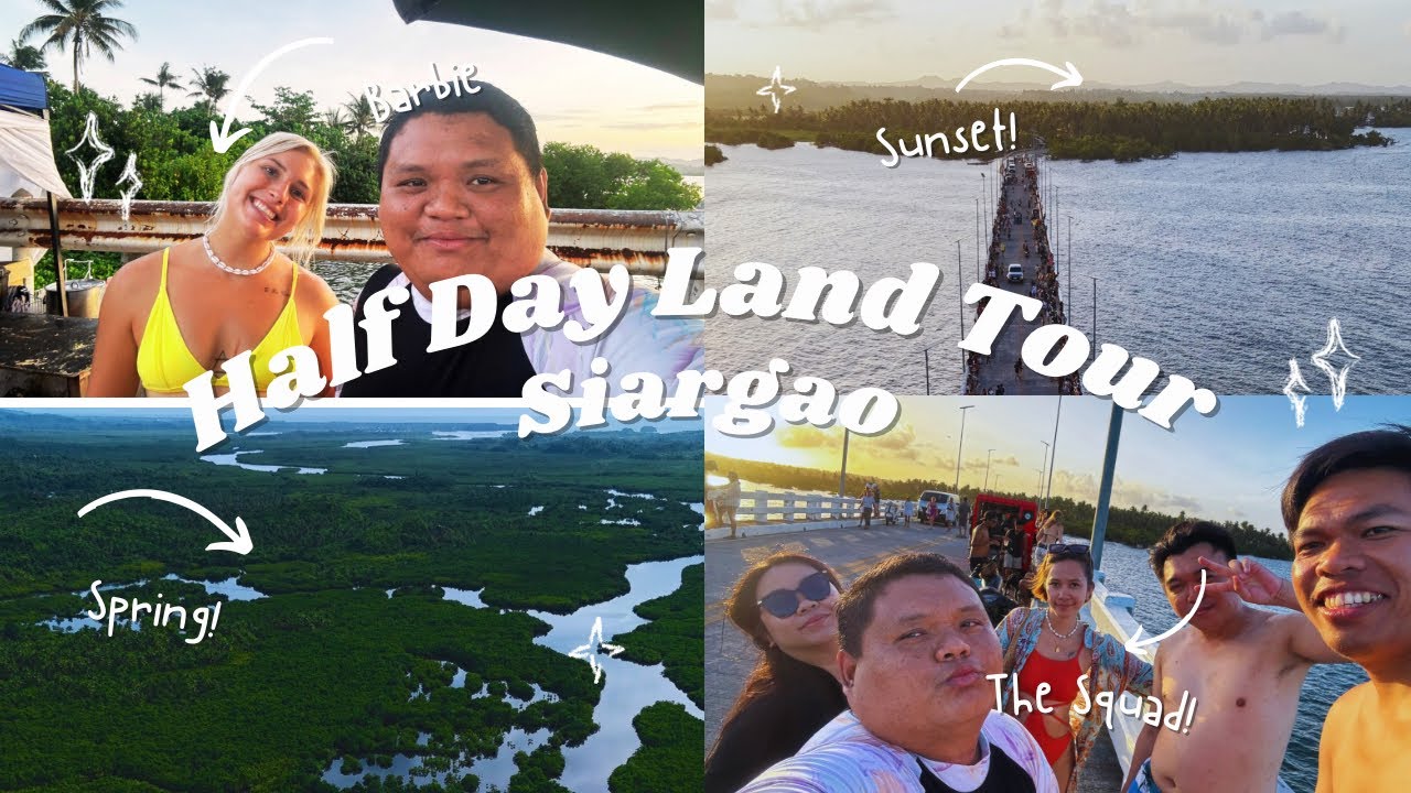 SIARGAO HALF DAY LAND TOUR | Catangnan Bridge, Secret Beach and ...
