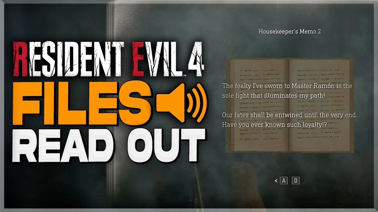 Housekeeper's Memo 2 File Reading - Resident Evil 4 Remake (Castle ...