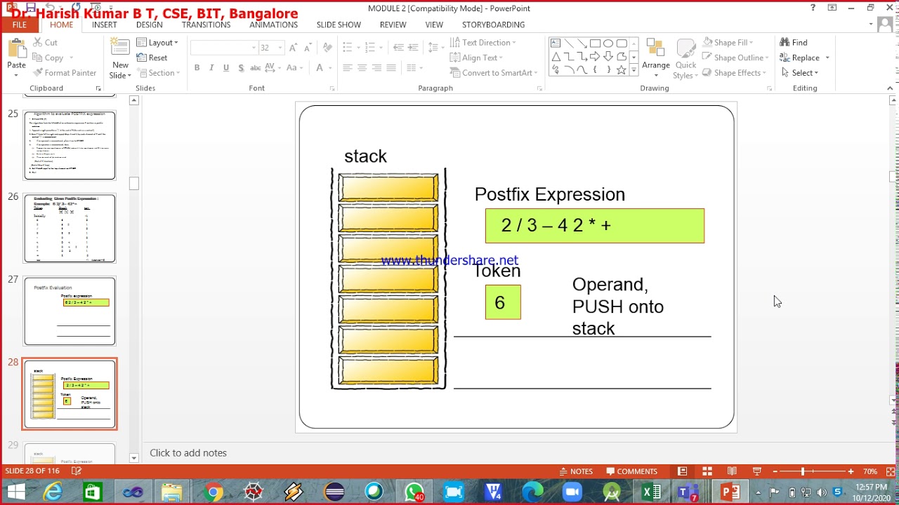 Dsa Class 31 Postfix Expression Evaluation 2020 10 12 Youtube 7811