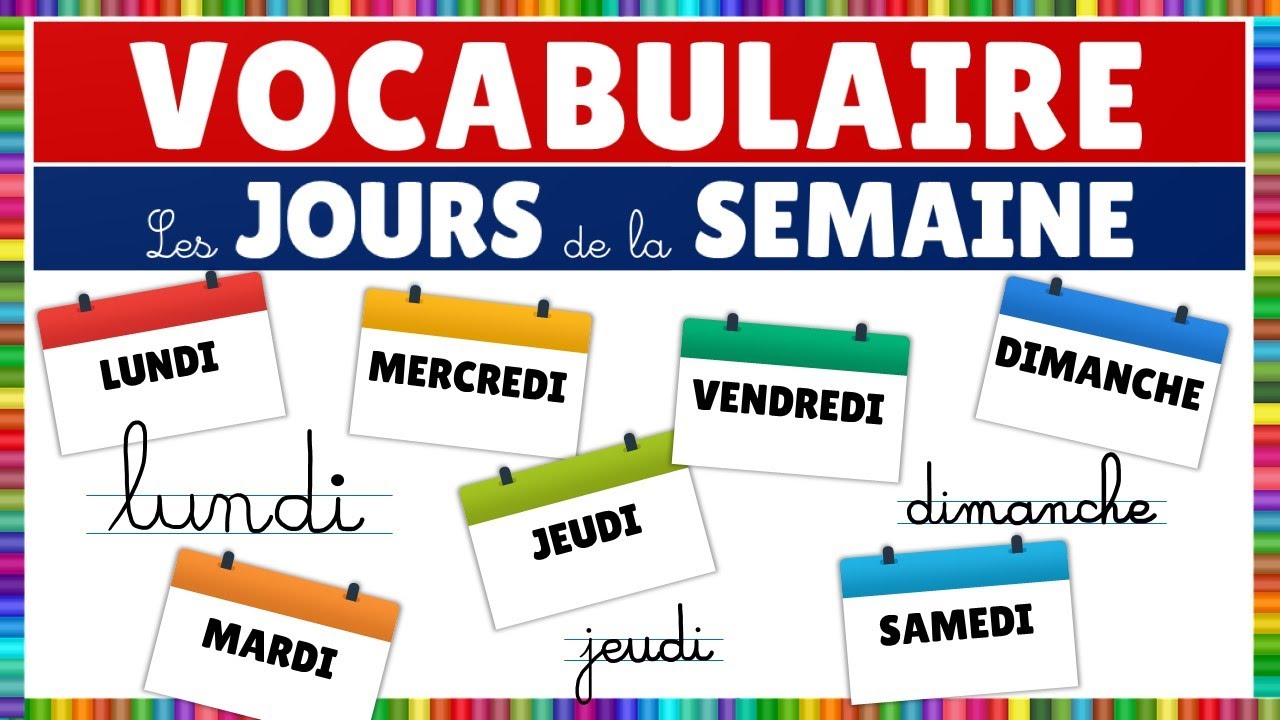 Vocabulaire : les jours de la semaine || Français - YouTube