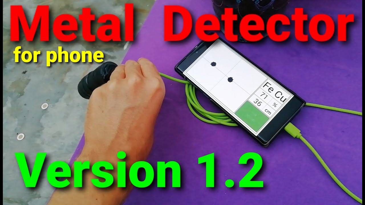 Metal detector for phone. Version 1.2 - YouTube