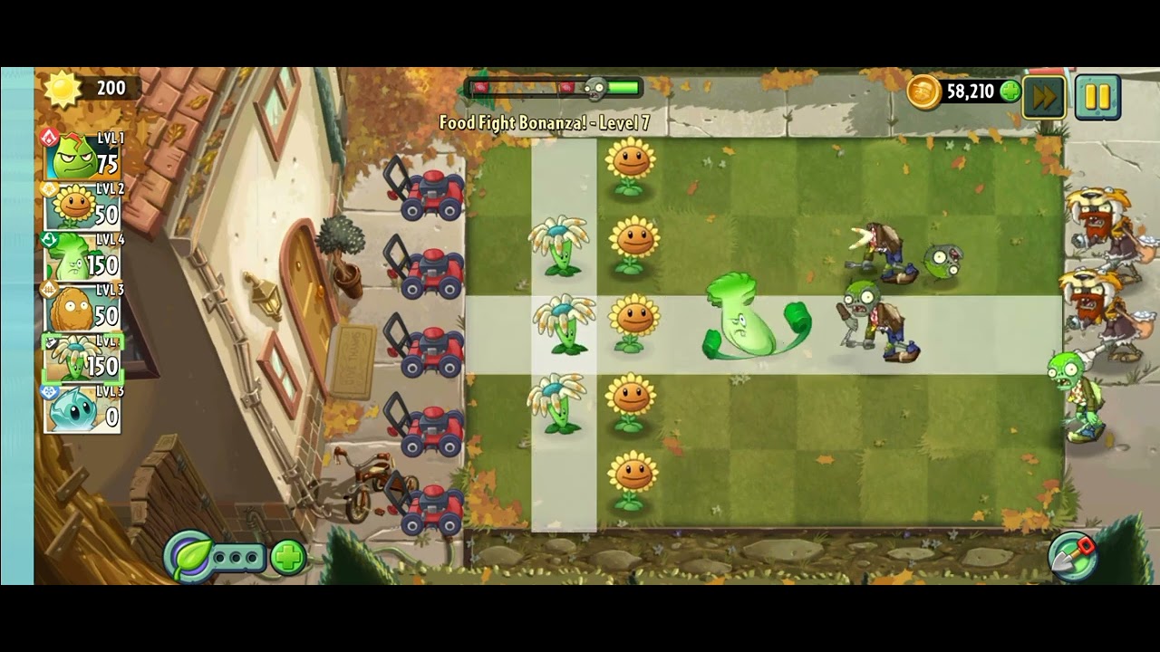 Plants Vs Zombies 2: Food Fight Bonanza!Level 7 Goals... survive an ...