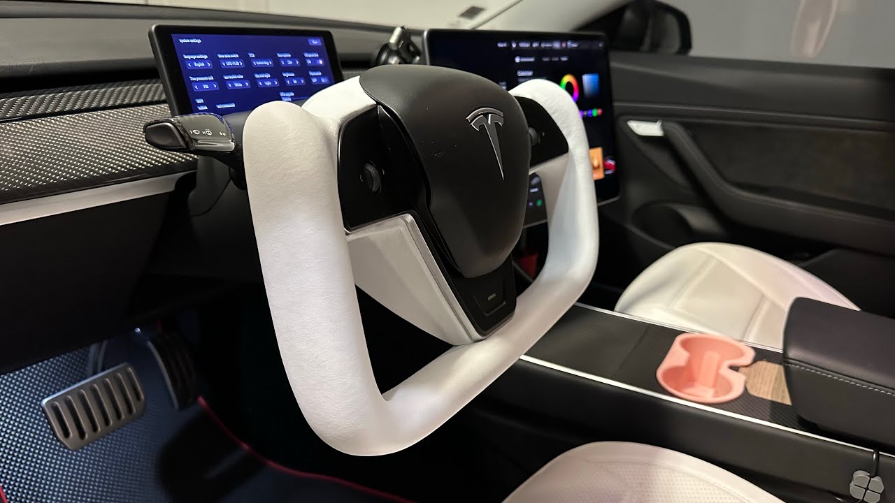 Tesla Model Y / 3 OEM YOKE Style By Hansshow! - YouTube