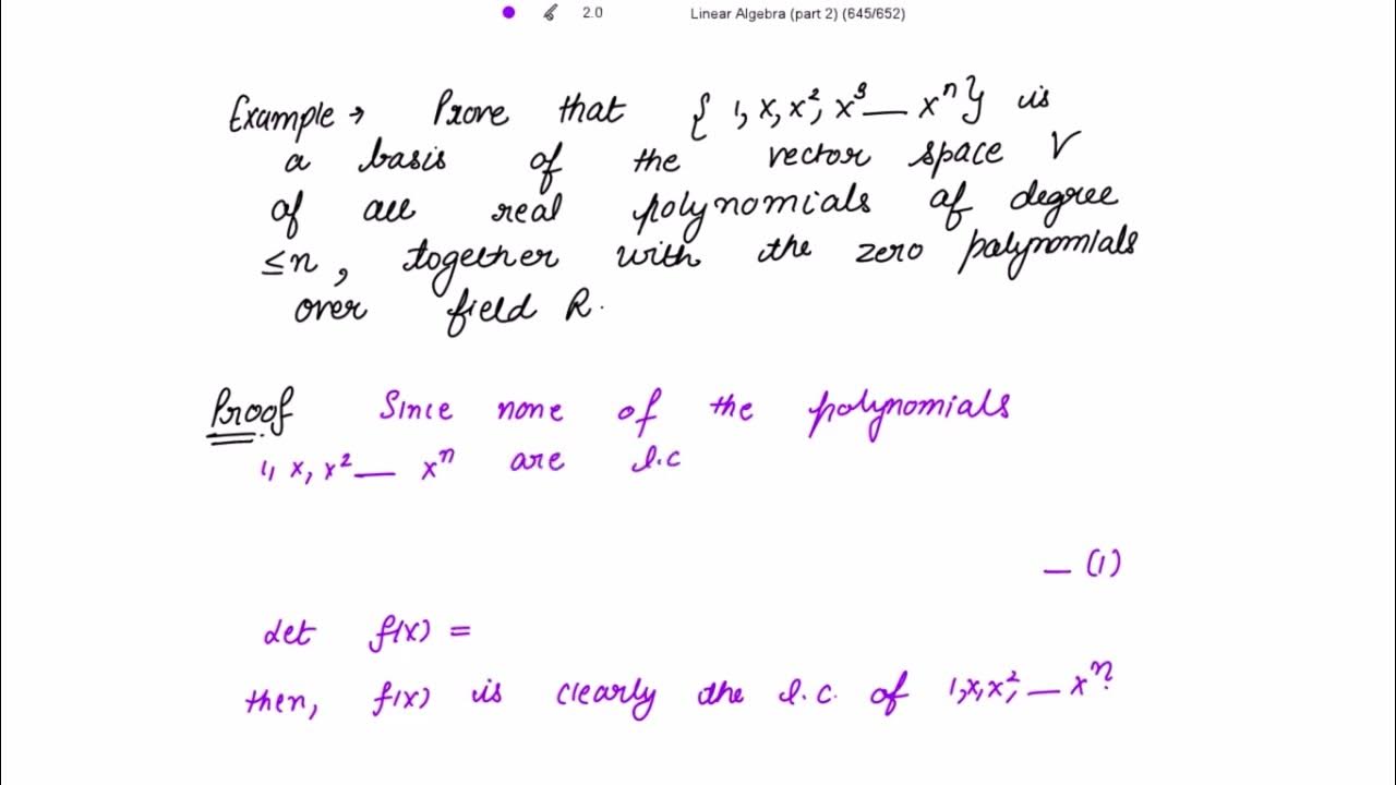 Basis for the vector space of all Real Polynomials of Degree less than ...