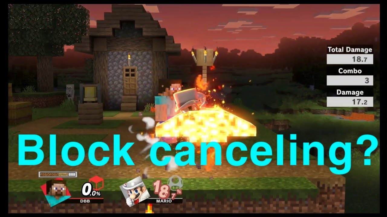new steve tech!! block cancel!! super smash bros ultimate steve and ...